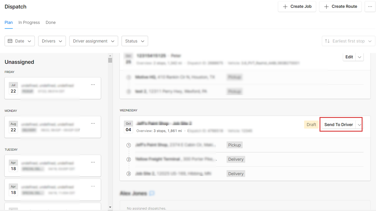 How to create/draft a Dispatch – Motive Help Center
