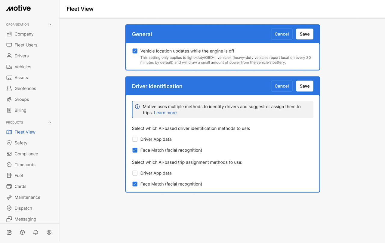 What Driver Identification Methods are used by Motive? – Motive Help Center