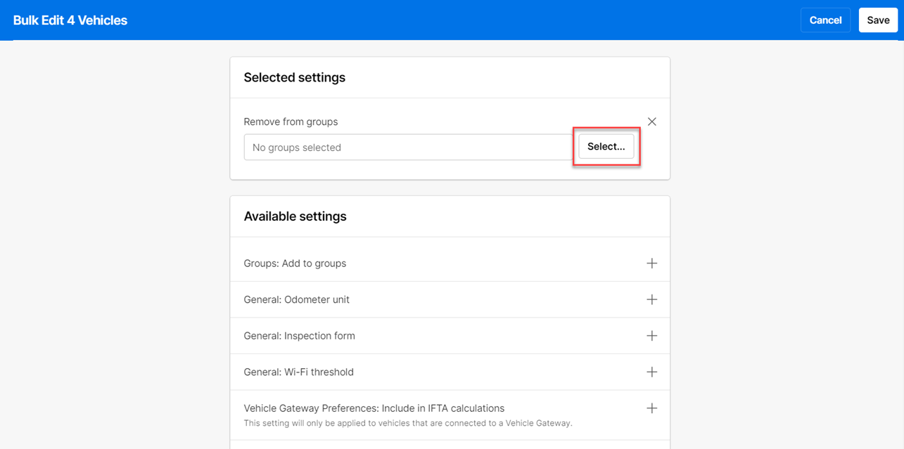 How to bulk remove vehicles from groups – Motive Help Center