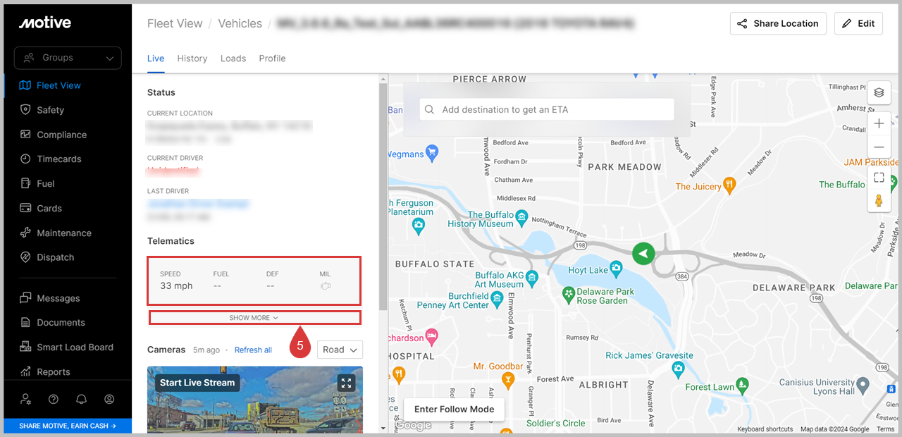 How to view Vehicle Telematics – Motive Help Center