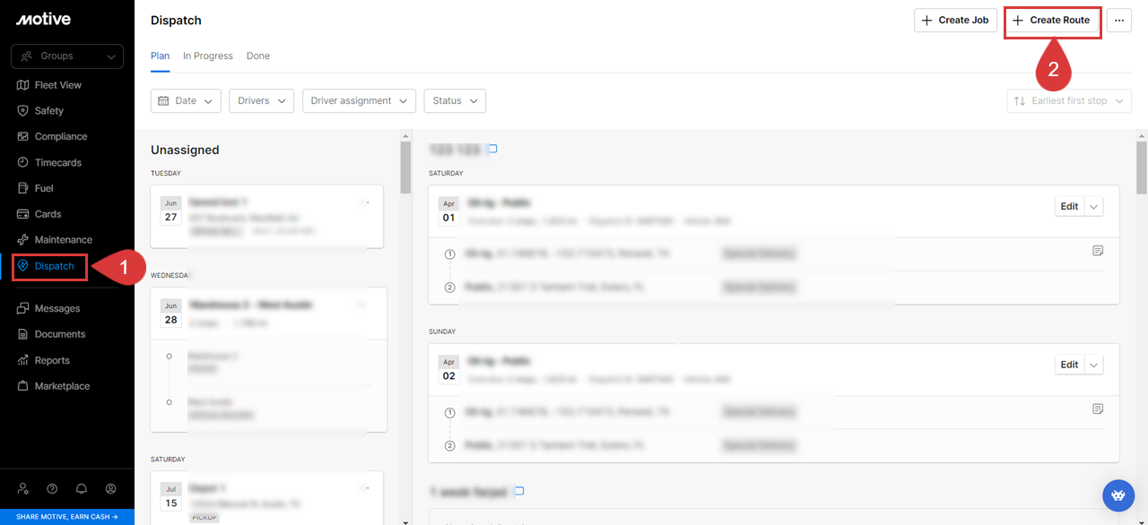 How to create/draft a Dispatch – Motive Help Center