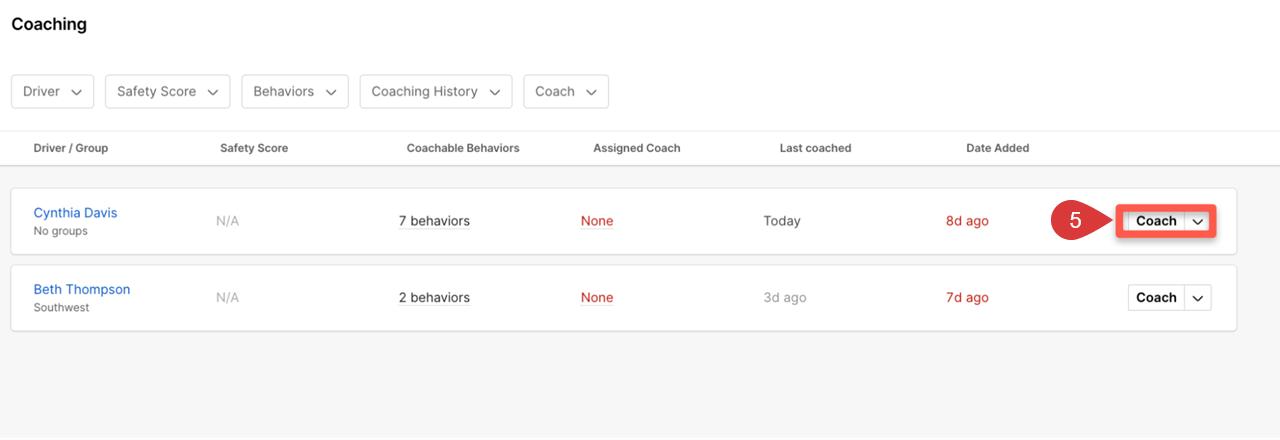 How to know which drivers need coaching – Motive Help Center
