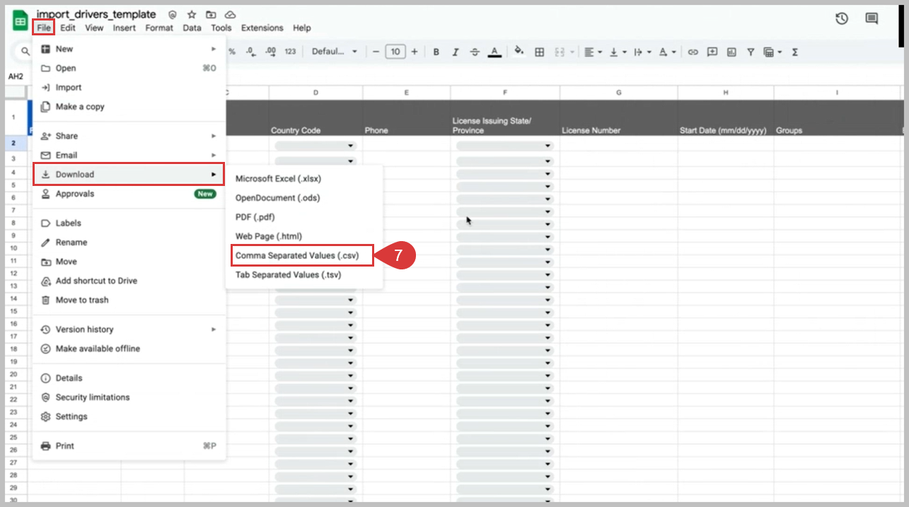 How to bulk create Drivers using a spreadsheet – Motive Help Center