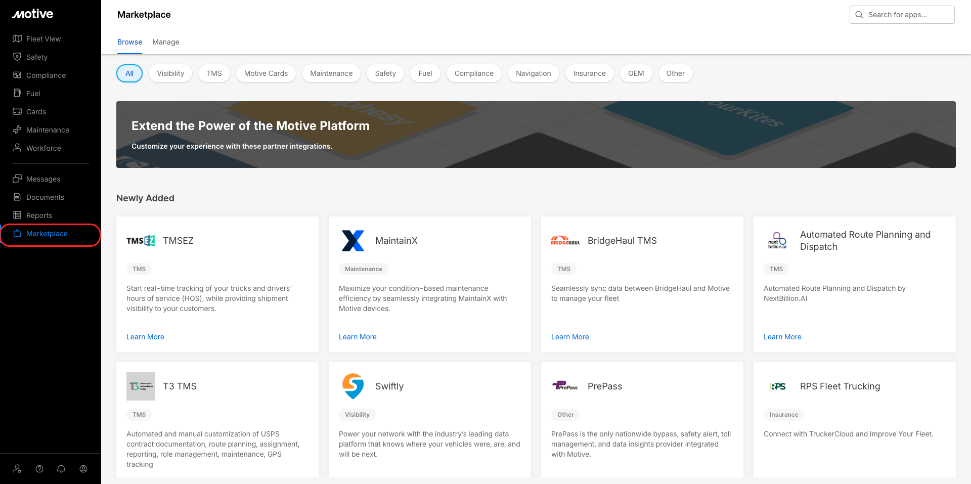 How to enable FreightPOP TMS (1-way) integration – Motive Help Center