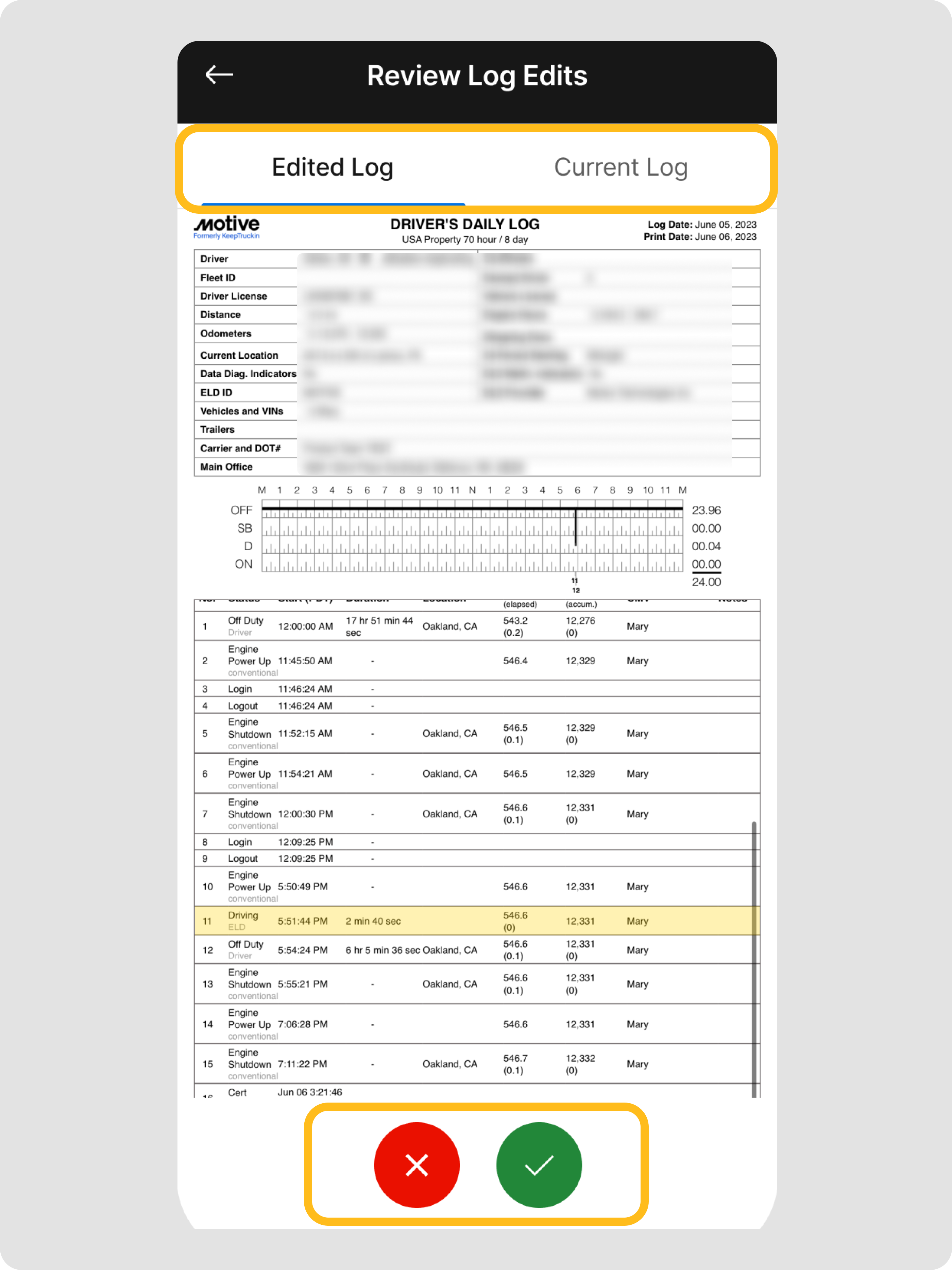Editing and Managing Logs – Motive Help Center
