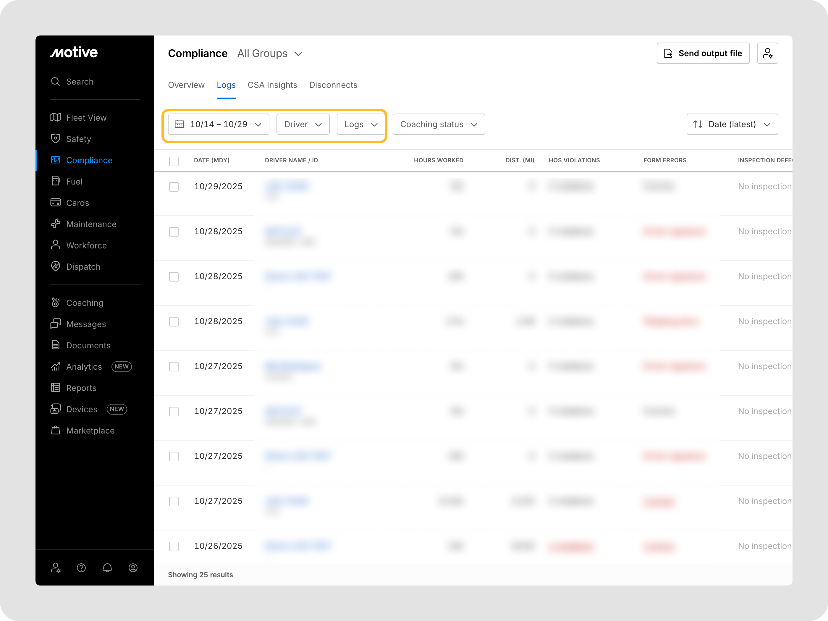 Editing and Managing Logs – Motive Help Center