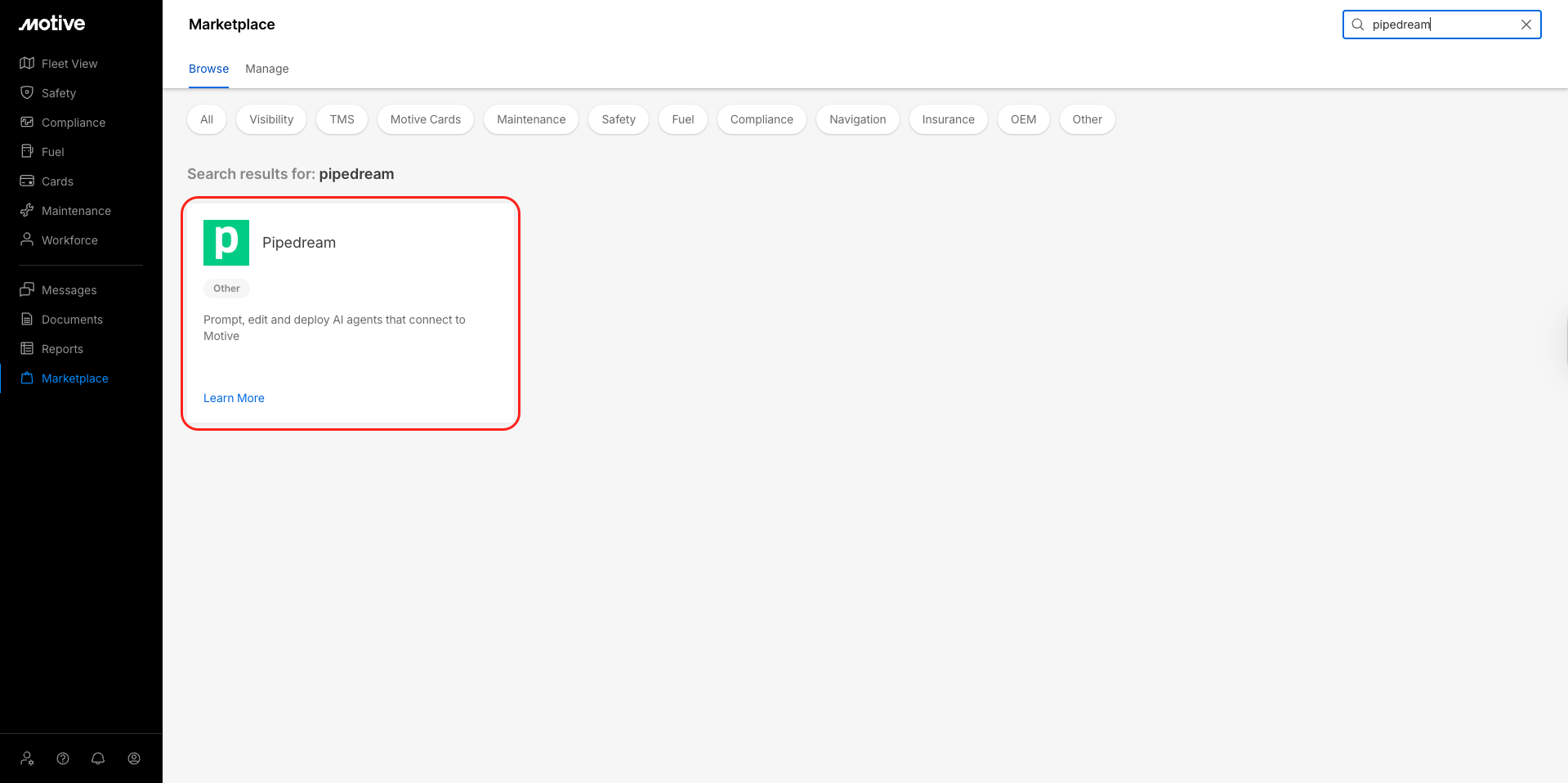 How to enable Pipedream integration – Motive Help Center