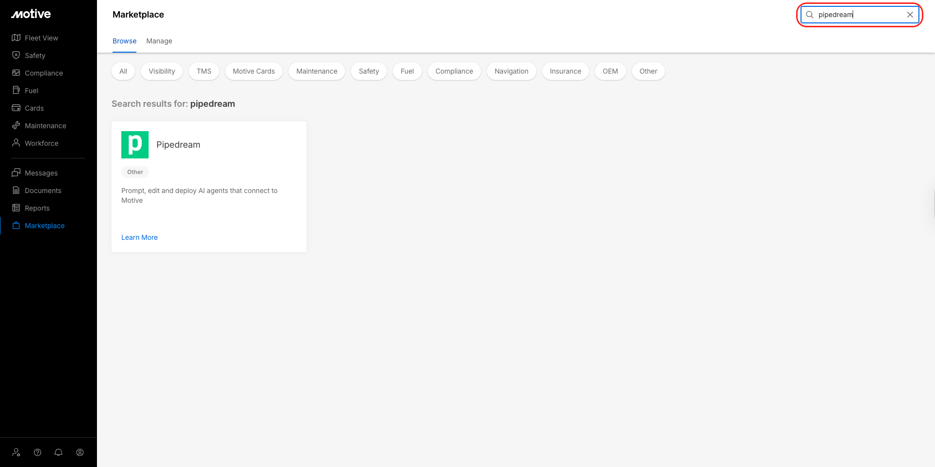 How to enable Pipedream integration – Motive Help Center